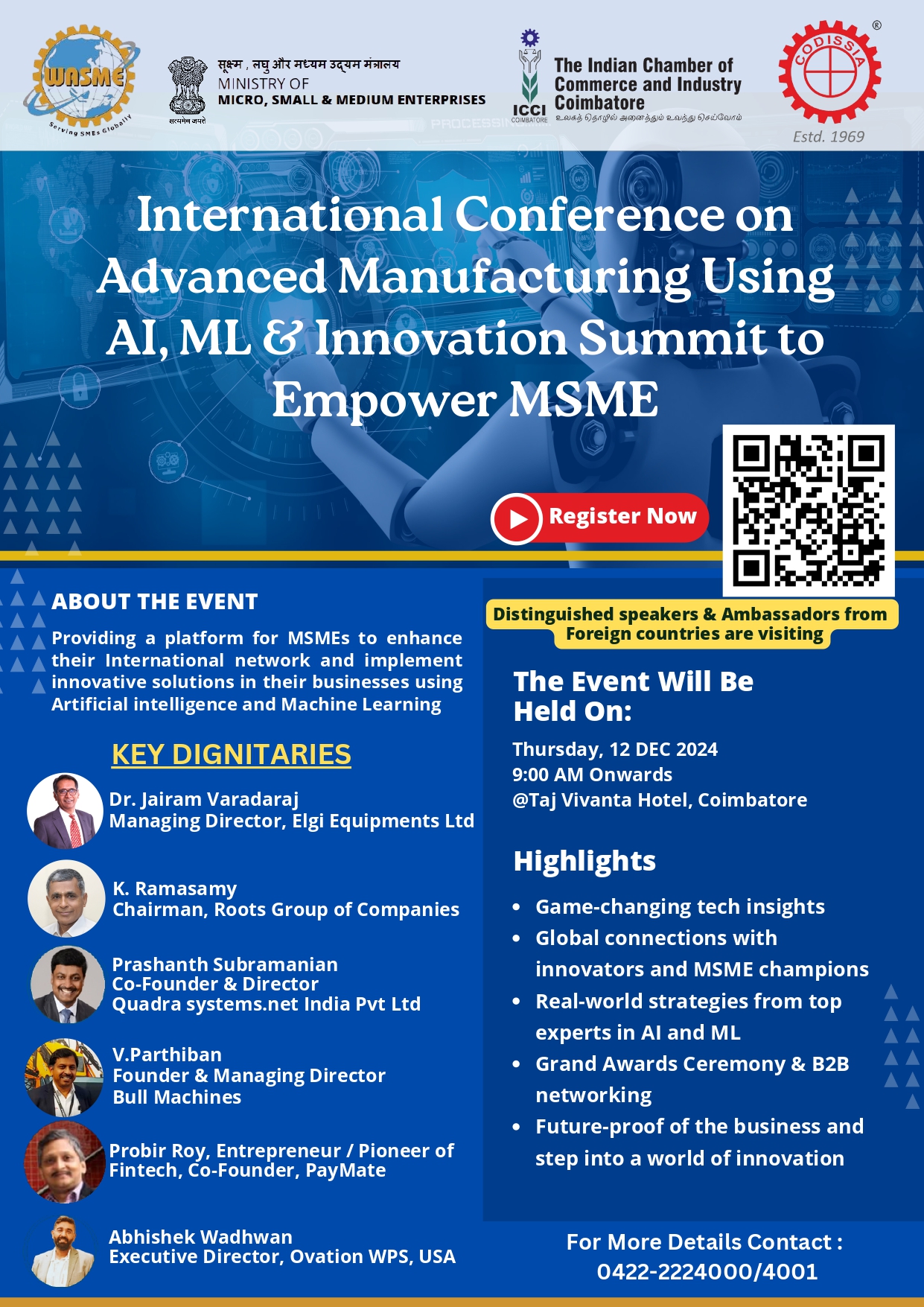 “International Conference on Advanced Manufacturing Using AI, ML & Innovation Summit to Empower ...